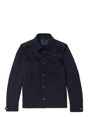 HERNO Herno - Wool And Cashmere-Blend Shirt Jacket - Men - Blue 
