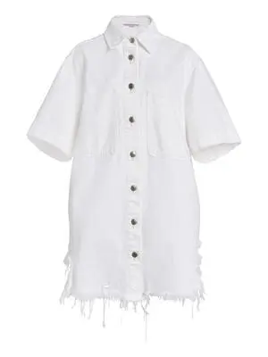 Stella McCartney Distressed Denim Shirt - White