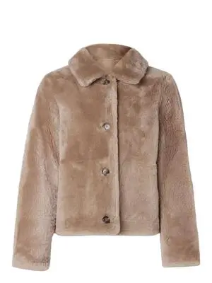 YVES SALOMON Shearling Jacket Beige