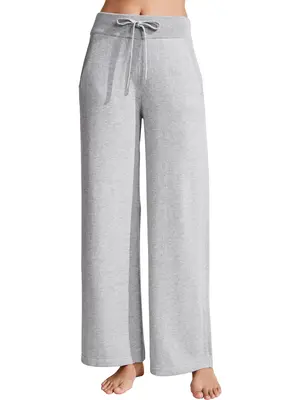Eberjey Eberjey Wide Leg Lounge Sweater Pants Heather Grey