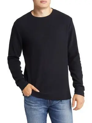 Travis Mathew Cloud Waffle Crewneck Tee Black