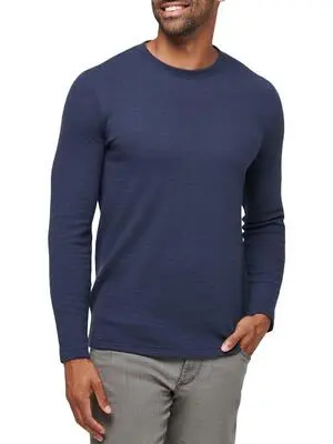 Travis Mathew Cloud Waffle Crewneck Tee Mood Indigo