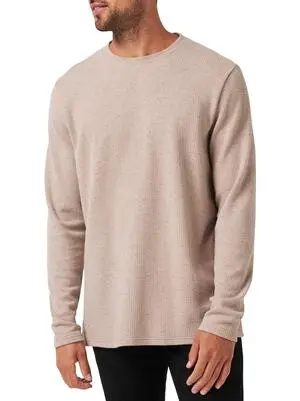 Travis Mathew Cloud Waffle Crewneck Tee Oxford Tan