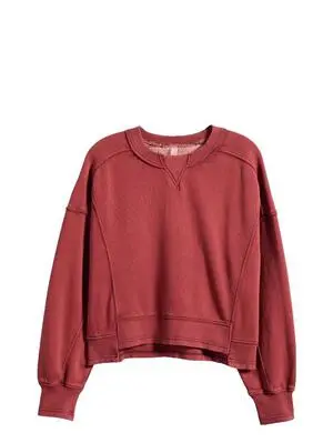 Free People FP Movement Intercept Cotton-Blend Sweatshirt Nutshell
