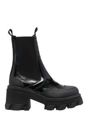 GANNI Chunky-sole Ankle Boots - Black