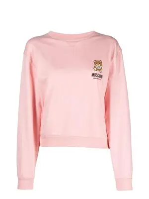 Moschino Long-sleeve Sweatshirt With Teddy Bear Logo - Pink
