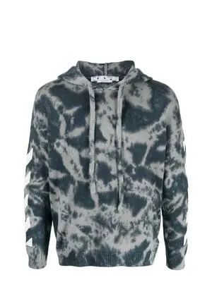 Off-White Arrows-motif Drawstring Hoodie - Grey