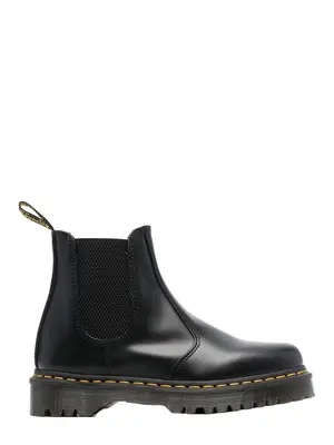Dr. Martens Dr. Martens Leather Round-Toe Boots Black