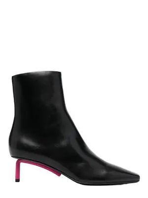 Off-White Square-toe Ankle Boots - Black