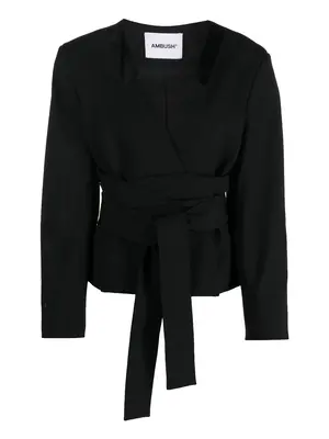 AMBUSH Tailored Blazer With Tie Waist - Black