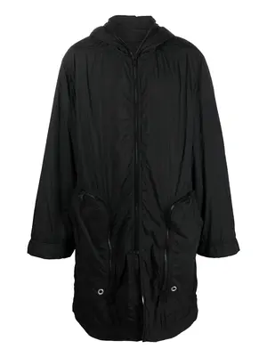 Rick Owens Hooded Quilted Coat - Black