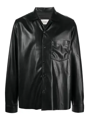 Nanushka Coated-finish Shirt Jacket - Black