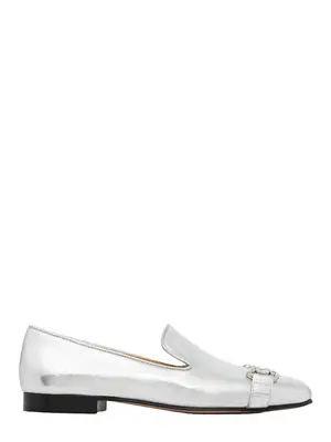 MADISON.MAISON Square-toe Horsebit Loafers - Silver