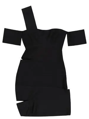 Alexander McQueen Cut-out Mini Dress - Black