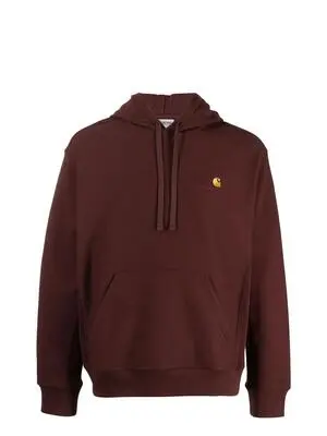 Carhartt Work In Progress Embroidered Logo Hoodie - Brown