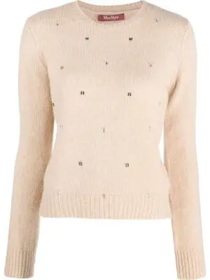 Max Mara Crew-neck Long-sleeve Jumper - Neutrals