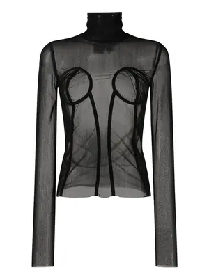 NATASHA ZINKO Natasha Zinko High Neck Mesh Top