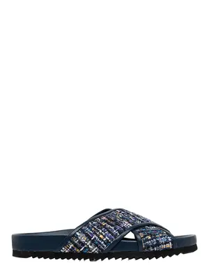MADISON.MAISON Crossover Strap Sandals - Blue