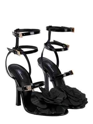 BLUMARINE Blumarine Embellished Patent Leather Sandals