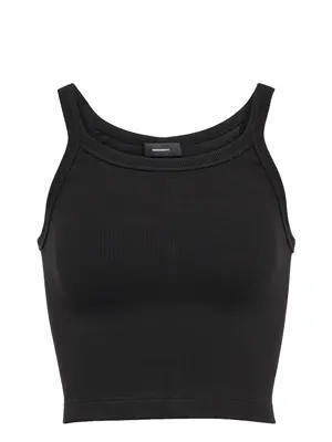 Wardrobe.NYC X Hailey Bieber Hb Ribbed-knit Crop Top - Black