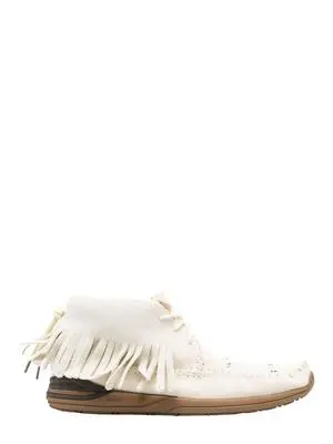 Visvim Shaman-Folk Fringed Boots White