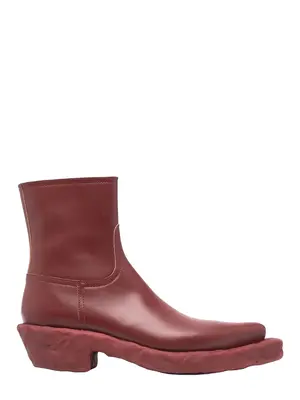 Camper Venga Leather Boots - Red