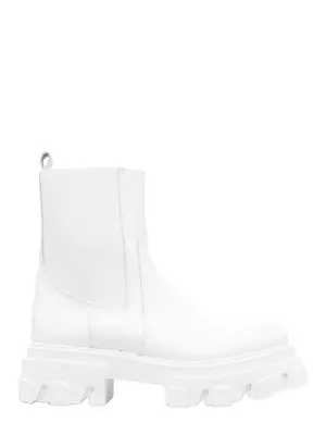 VAMSKO Nora 55mm Leather Ankle Boots - White