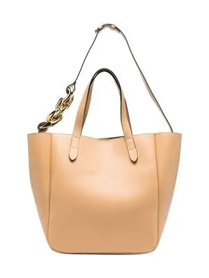 JW Anderson JW Anderson Chain-Detail Leather Tote Neutrals