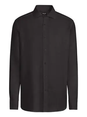 Zegna Cashco Long-sleeve Shirt - Black