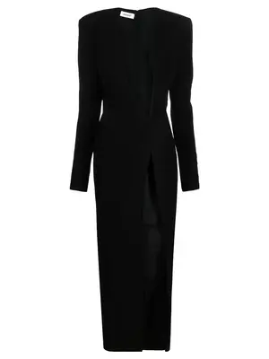 MONOT Plunging V-neck Gown - Black