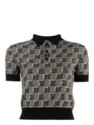 MISBHV Monogram-pattern Top - Brown