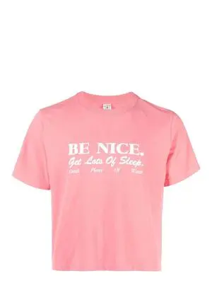 SPORTY & RICH Be Nice Print Cropped T-Shirt