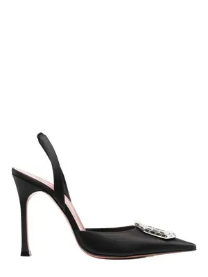 Amina Muaddi Camelia 105mm Slingback Pumps - Black