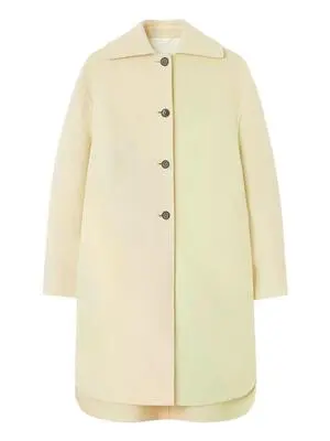 JIL SANDER Single-breasted Virgin Wool Coat - Neutrals