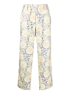 Jacquemus Floral-print Trousers - Yellow