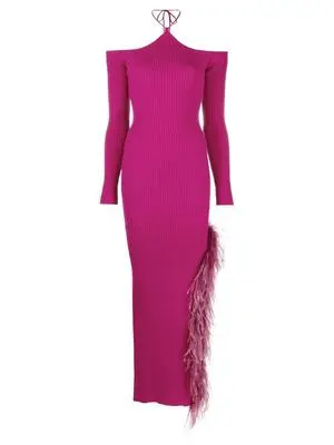 GIUSEPPE DI MORABITO Tie-Neck Midi Dress
