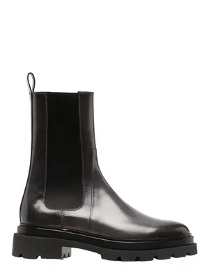 Santoni Patent-finish Chelsea Boots - Grey