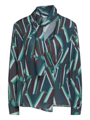 MARIELLA ROSATI MARIELLA ROSATI Multicolor Patterned Top Deep Jade