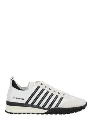 Dsquared2 Calfskin And Textile Sneakers - White