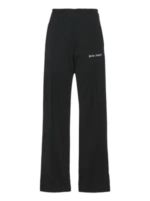 Palm Angels Cotton-Blend Trousers With Logo Black