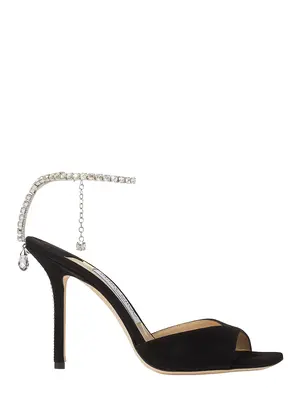 JIMMY CHOO Saeda Sandal 100 - Black