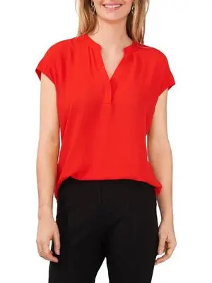 Chaus Split-Neck Georgette Blouse Double Dare 617