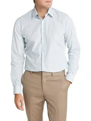 DUCHAMP Tailored Fit Check Dress Shirt - Green