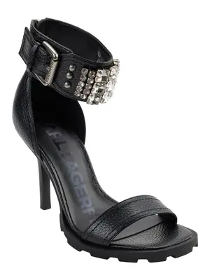Karl Lagerfeld Paris Malinda Ankle Cuff Sandals - Black
