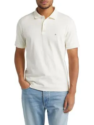 Rag & Bone Interlock Slim Fit Performance Polo - Ivory