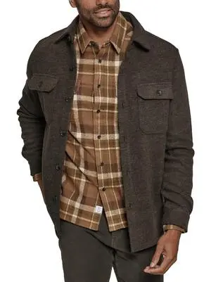 7 Diamonds Generation Brushed Flannel Button-up Shirt Jacket Moss