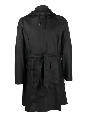 Rains Curve Waterproof Coat - Black