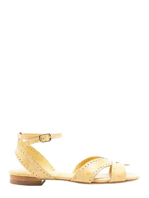 STUDIO CHOFAKIAN Chemisier Open-toe Flat Sandals - Yellow