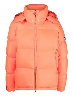 WHITESPACE Logo-Patch Padded Jacket Orange