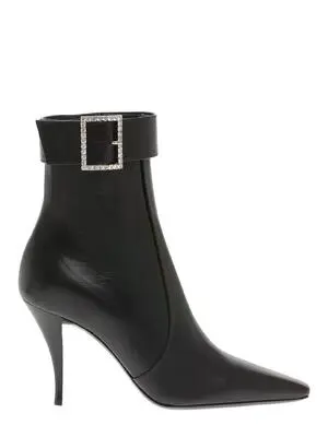 Saint Laurent 90mm Claude Leather Boots - Black